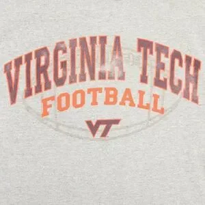 Vintage | Shirts | Vintage Virginia Tech Football Gray Tee With Maroon ...